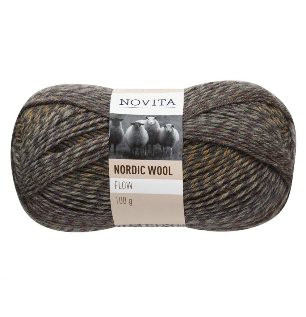 Novita Nordic Wool Flow Khaki Lanka 100 G - Lankakauppa24.fi